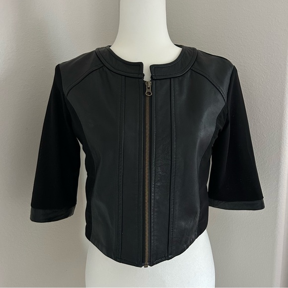Anatomie | Jackets & Coats | Anatomie S Faux Leather Cropped Jacket In ...